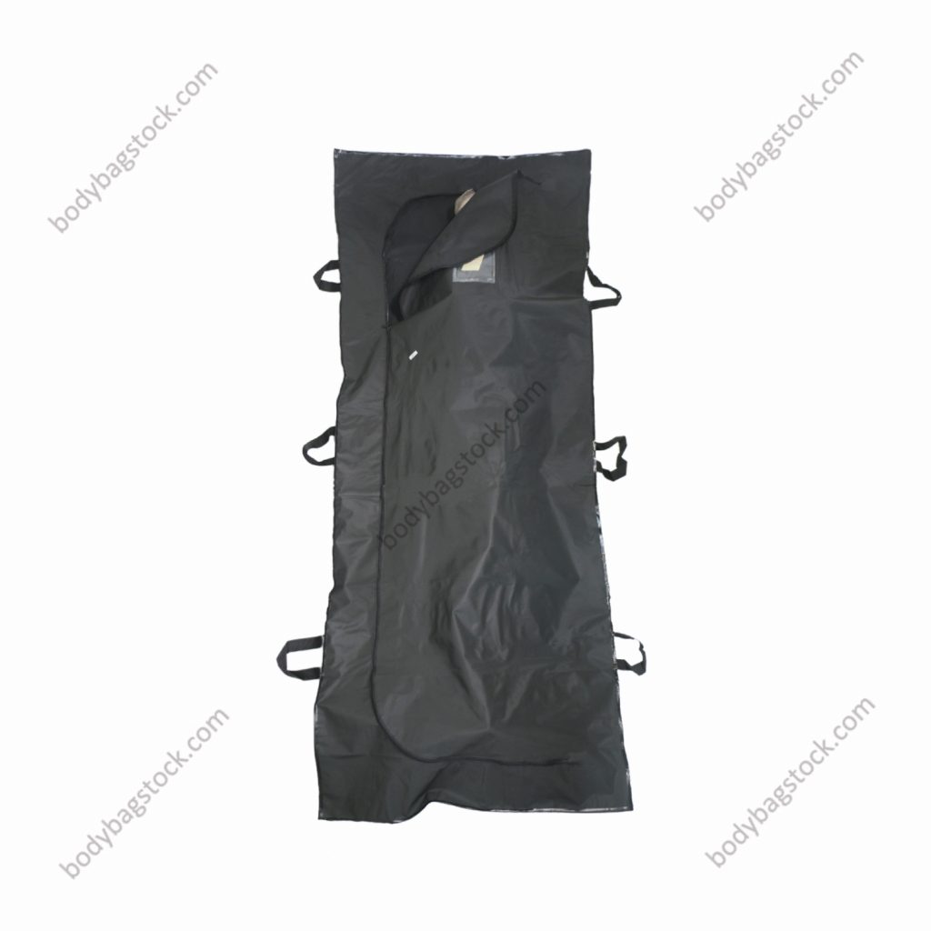 BLACK CHLORINE-FREE BODY BAG -U ZIPPER - WITH ID POCKET-ADULT SIZE ...